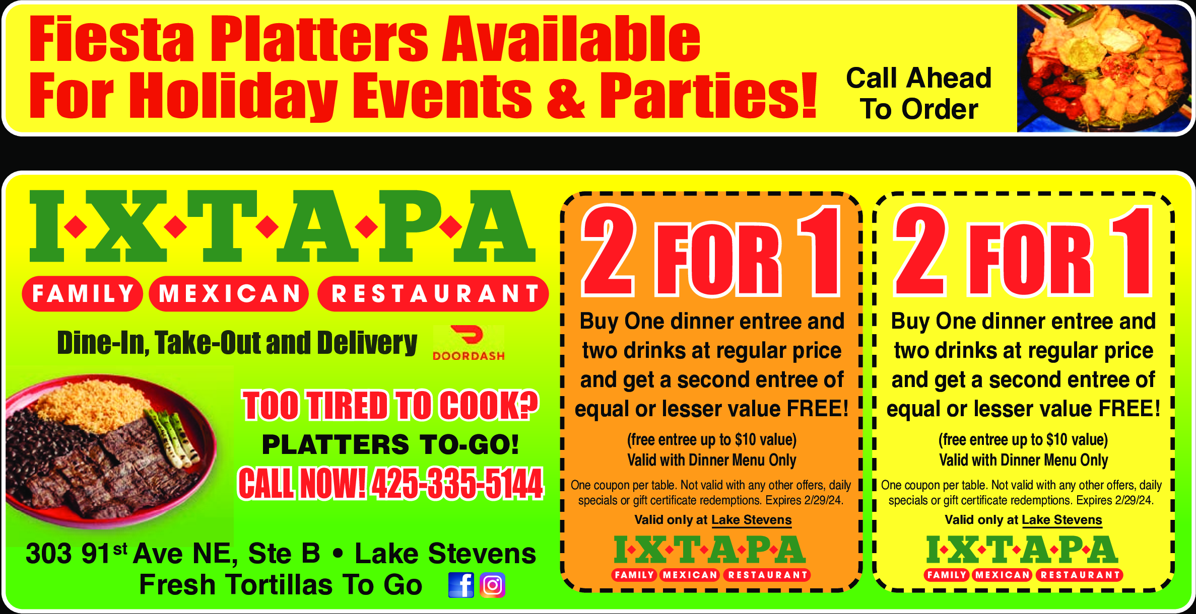 IXTAPA Lake Stevens Coupons