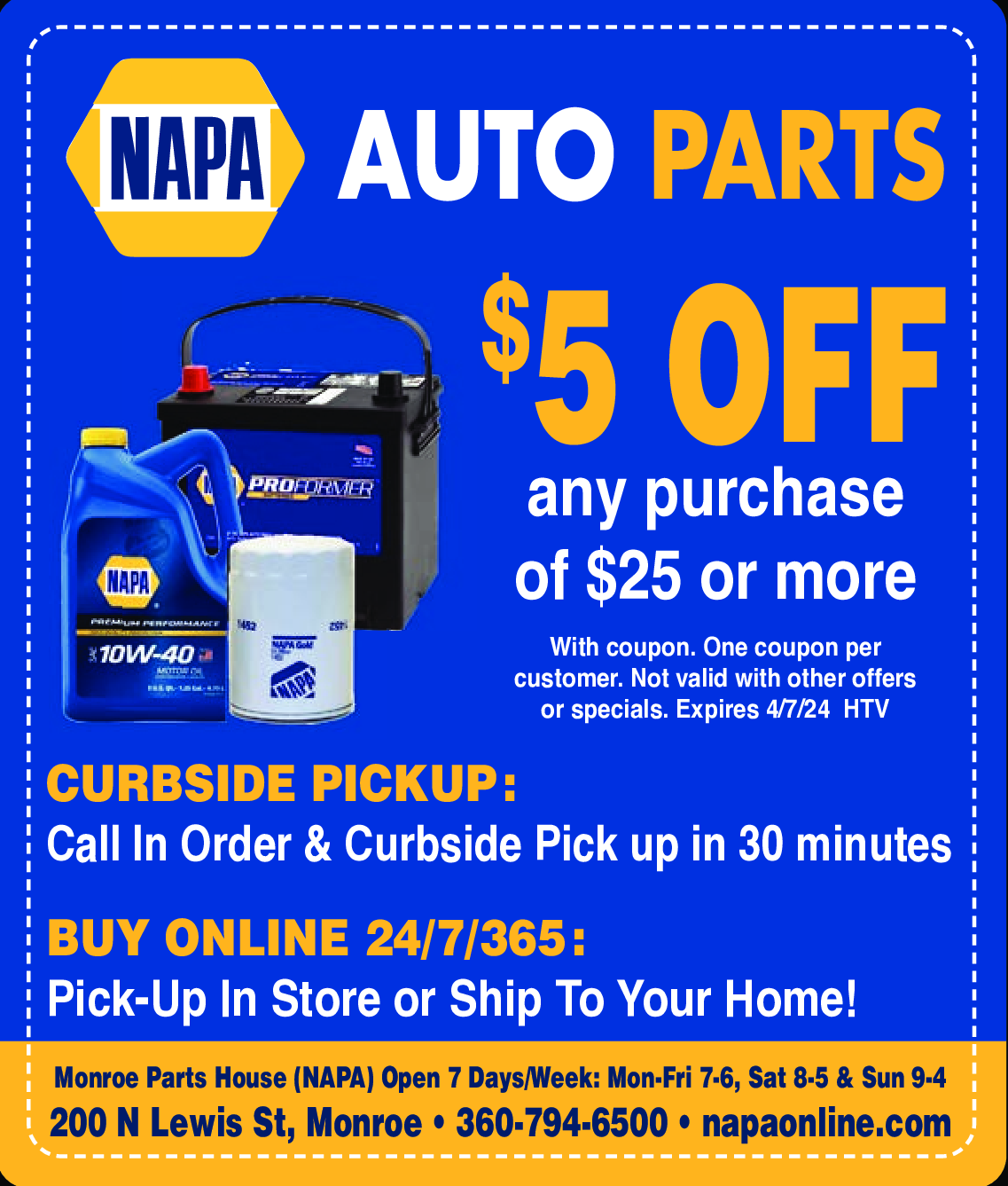 Napa Auto Parts Monroe/Sky Valley Coupons